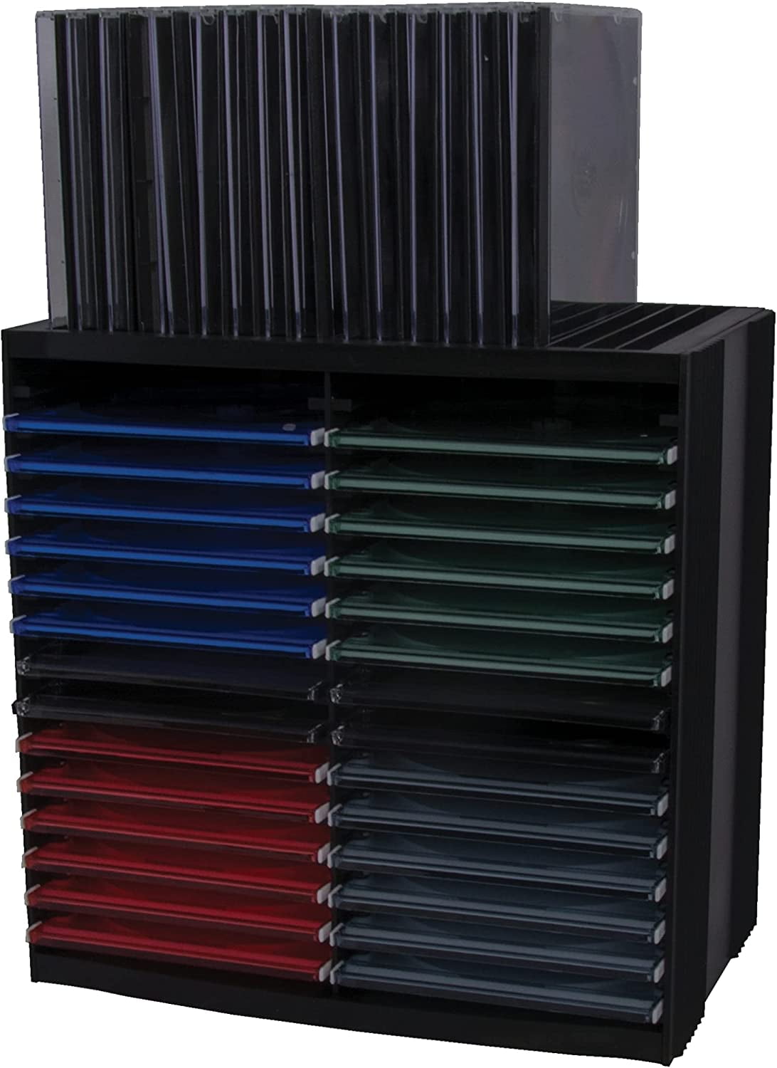 Plastic CD Storage Unit, Holds 30 Discs, Black - Walmart.com