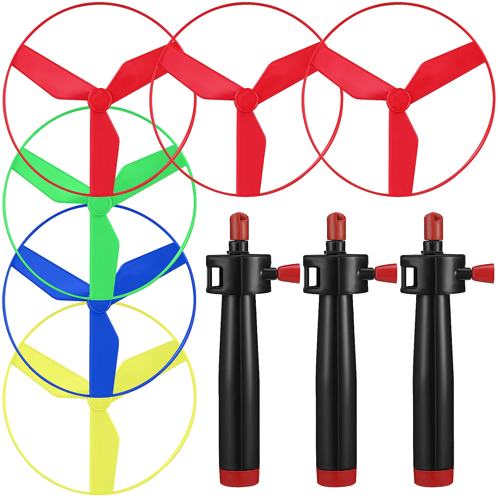 Propeller Toy Set with Pull String Flying Discs for Children ...