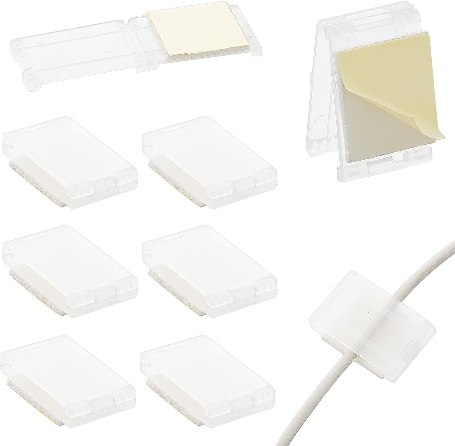 Plastic Cable Management Clips Self Adhesive Cable Wire Clips for ...