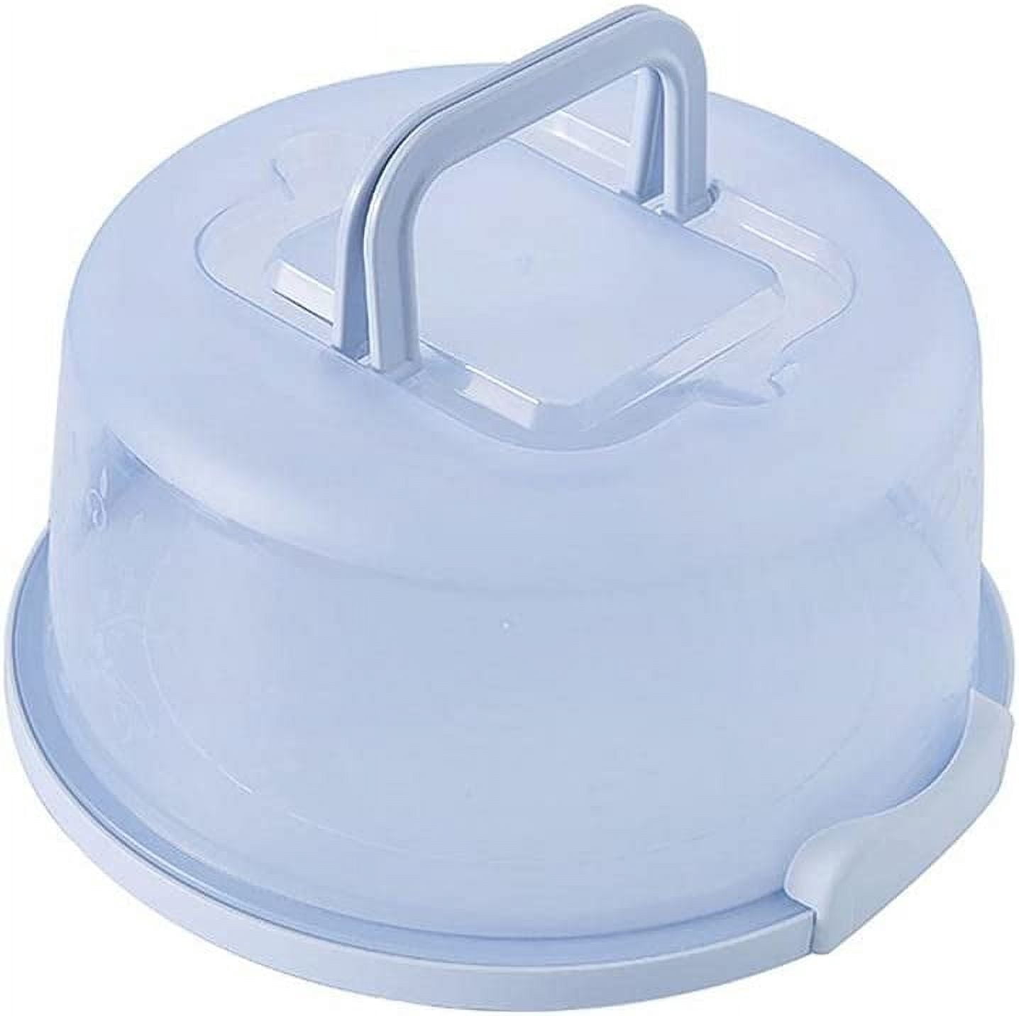 Plastic Cake Carrier Holder Round Container with Handle Suitable for 8 ...