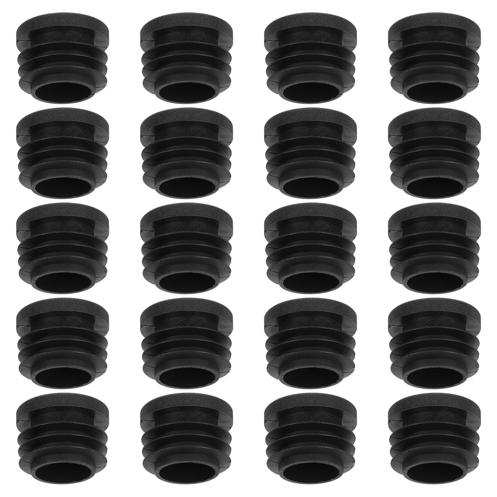 20pcs Round Plastic Plugs Tubing End Cap Hole Plugs Post End Cap Chair ...