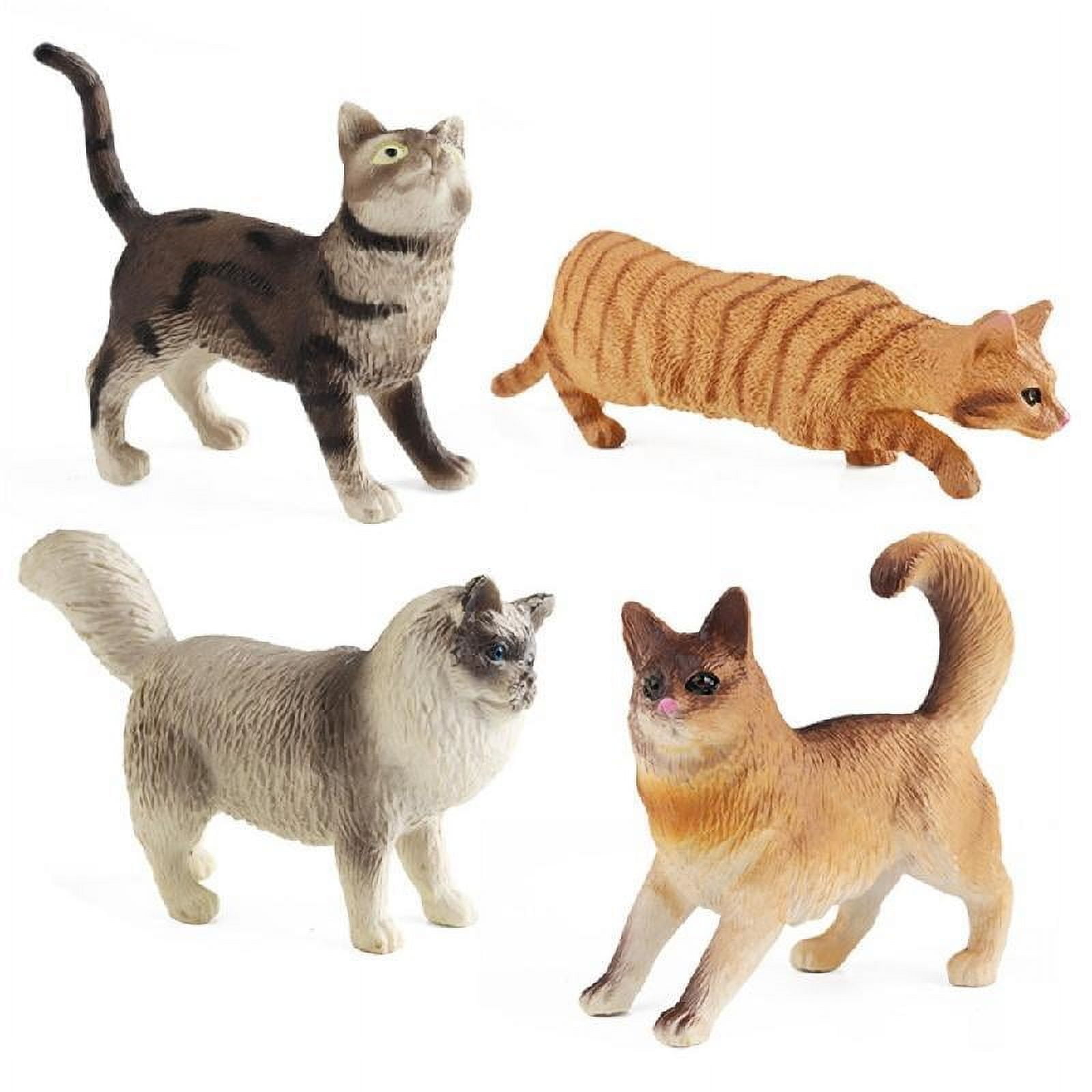 Plastic Cat Model Statue Ornament Cats Model Figures for Collectors ...
