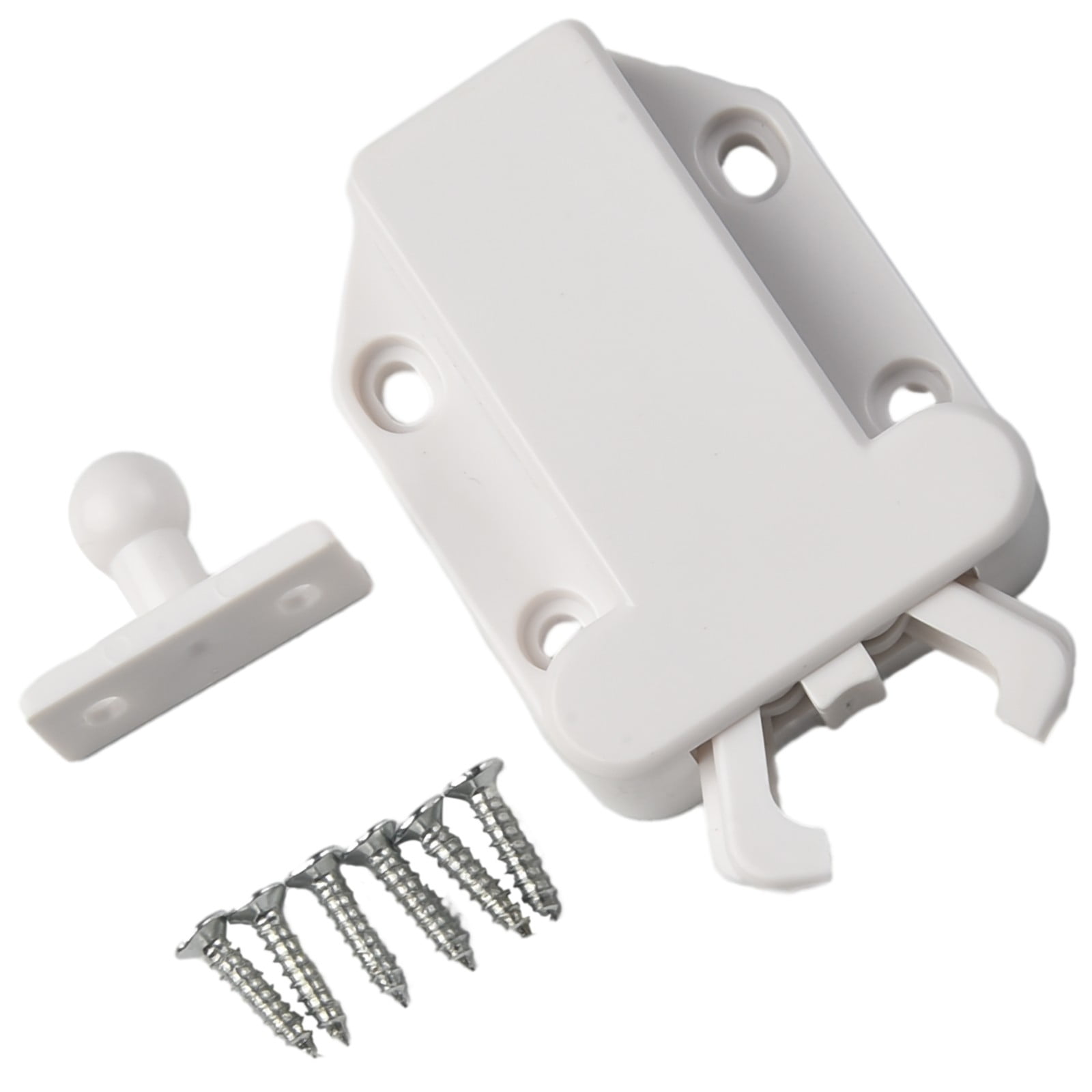 Plastic Catch Lock Hatch Push Attic Cupboard Latch Press Lock Cabinet ...