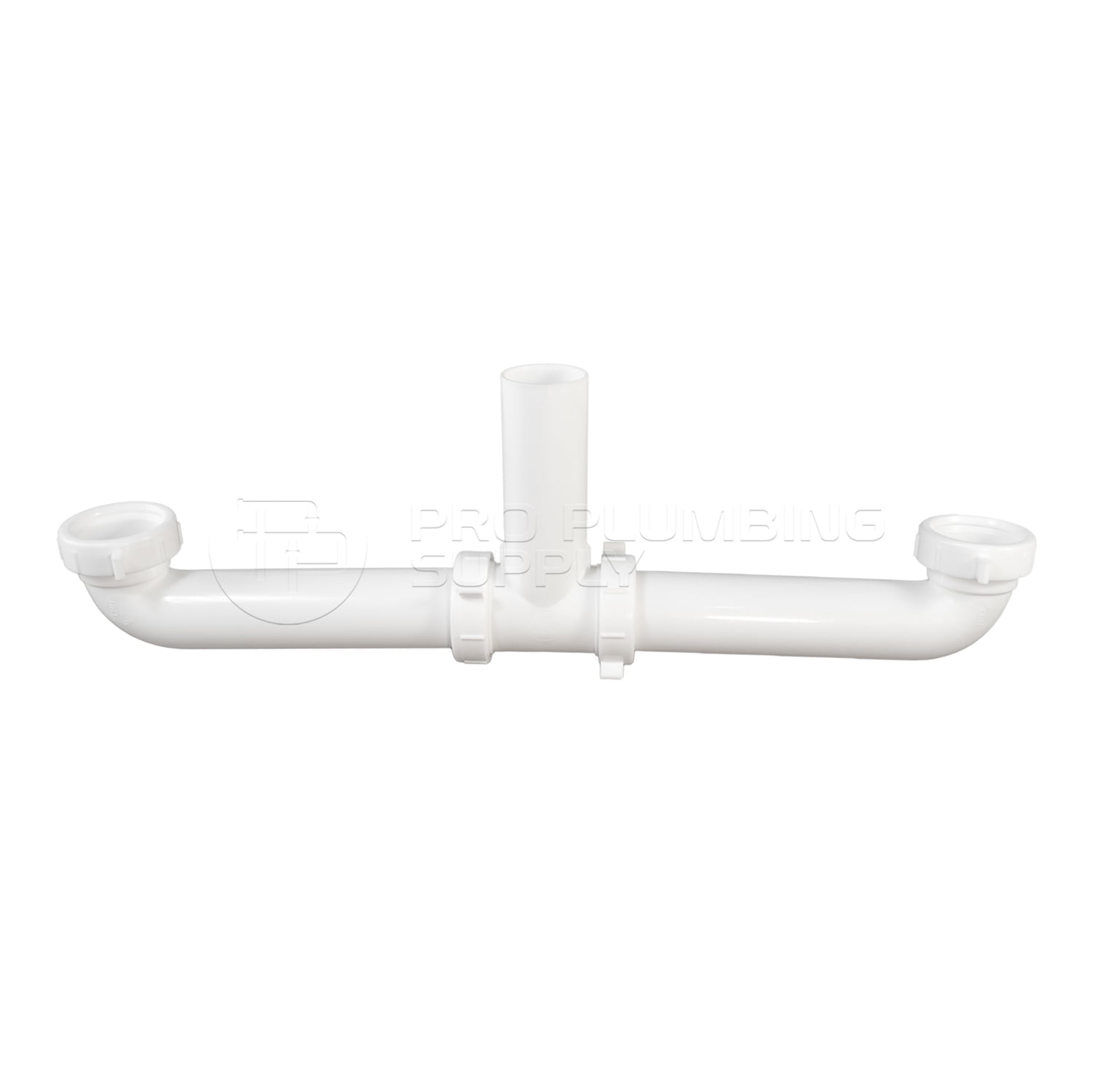 Plastic Center Waste Outlet with Baffle Tee 1-1/2" x 16" Center Outlet ...