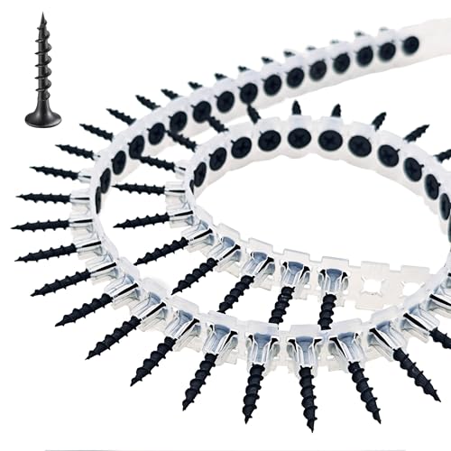 Plastic Chain Belt Drywall Screws 1000pcs #6 * 1-5/8 Drywall to Wood ...