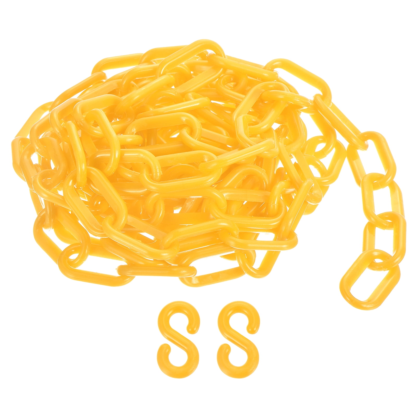 Plastic Chain Links, 1.4-Inch 10 Foot Barrier Chain with S-hooks ...