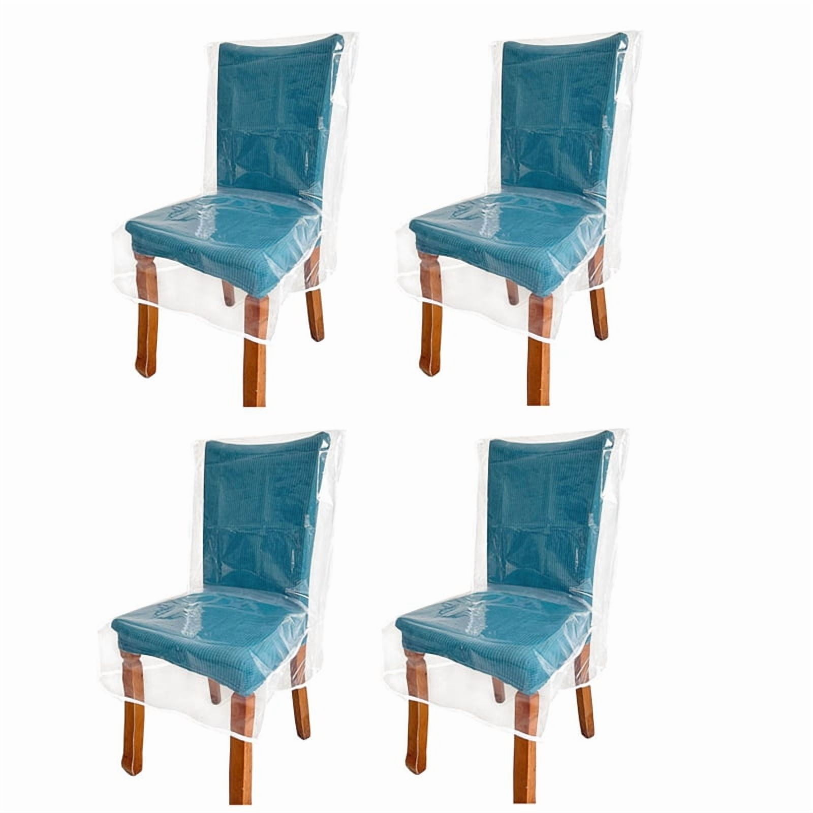 Plastic Chair Covers for Dining Chairs Waterproof Thick Dining Chair ...