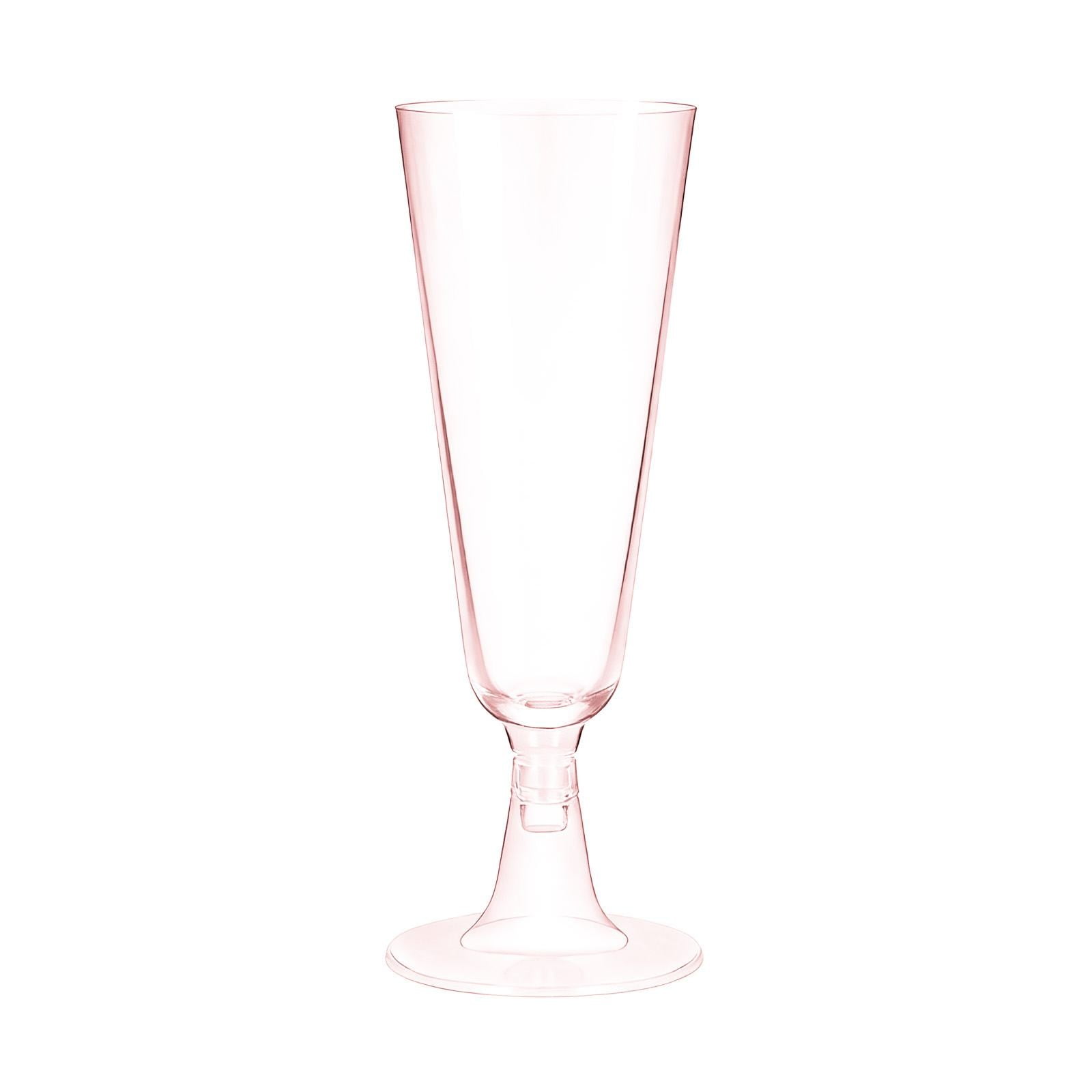 Plastic Champagne Flutes Disposable 20 Pack 5.5oz - Clear Mimosa ...
