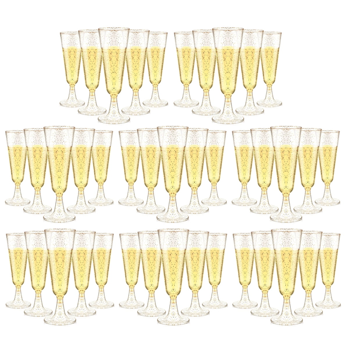 Plastic Champagne Flutes Plastic Mimosa Glasses 40 Pack ,Disposable ...