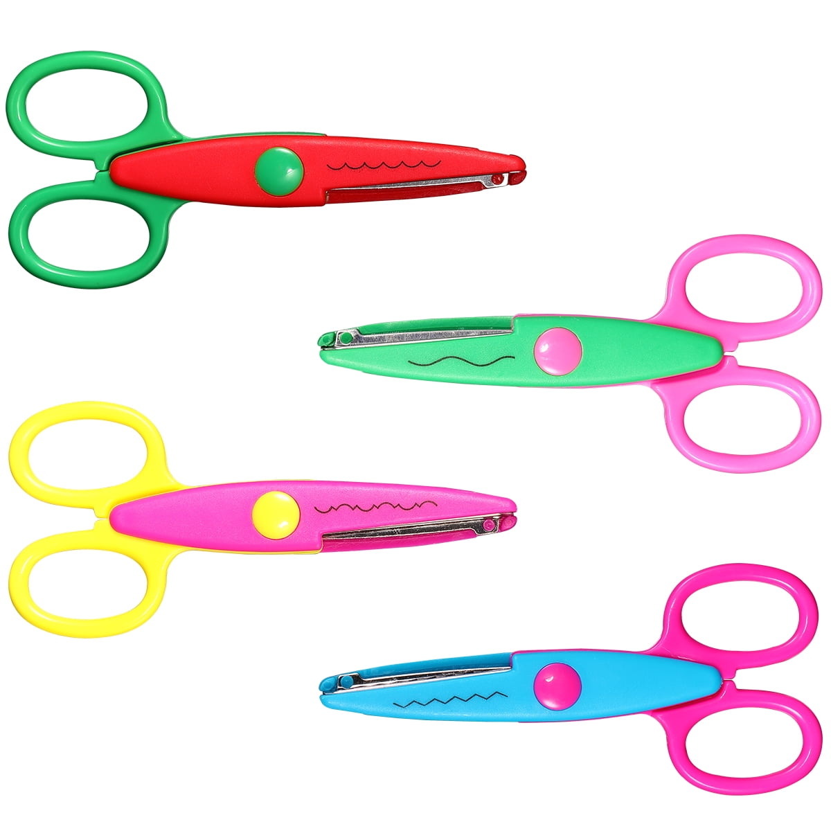 Plastic Child-Safe Scissor Set, Toddlers Training Scissors, Pre-School ...