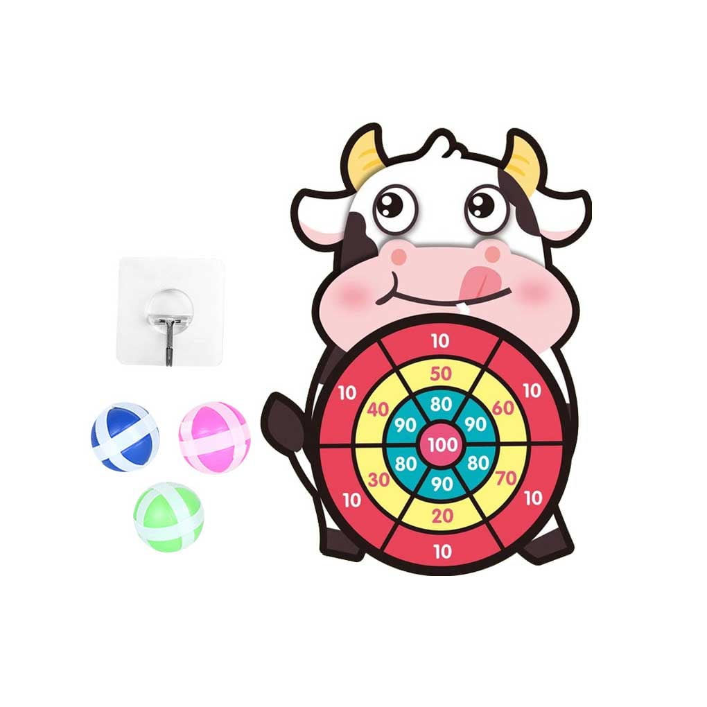 Plastic Children Sticky Ball Dart Board Hanging Interactive Indoor ...
