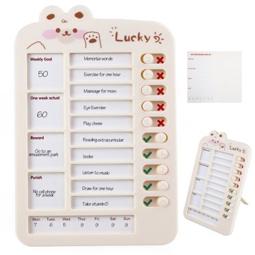 Jennakate Pink Magnetic Multiple Child Behavior Reward Chore Chart ...