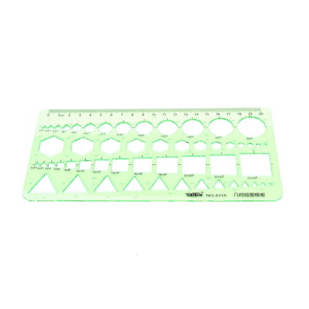 Plastic Circles Squares Hexagons Geometric Template Ruler Stencil ...