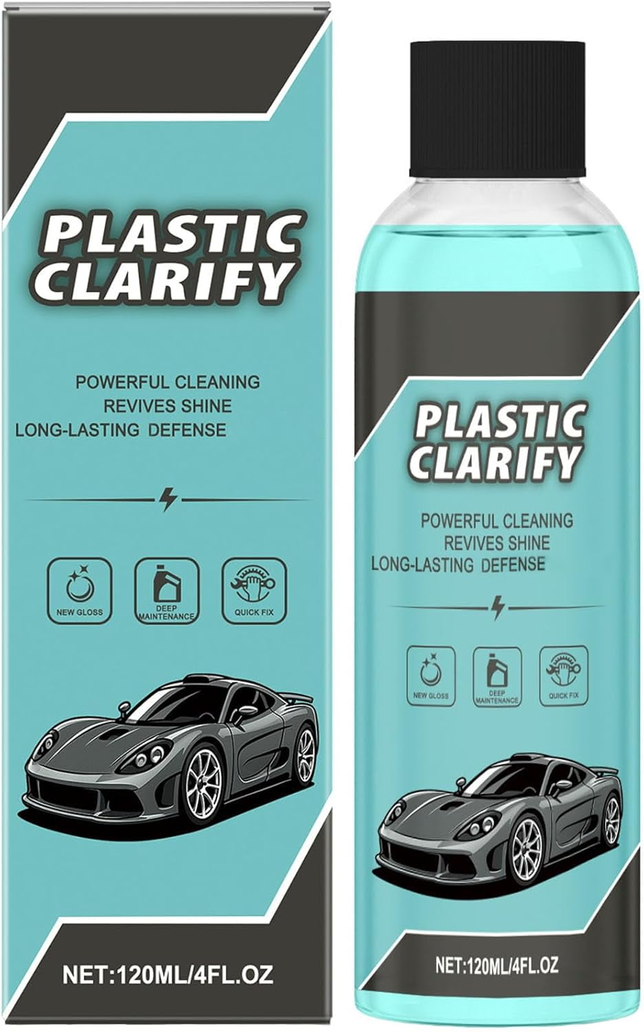 Plastic Clarify for Cars,120ML Waterless Spray Wax,Plastic,Rubber ...