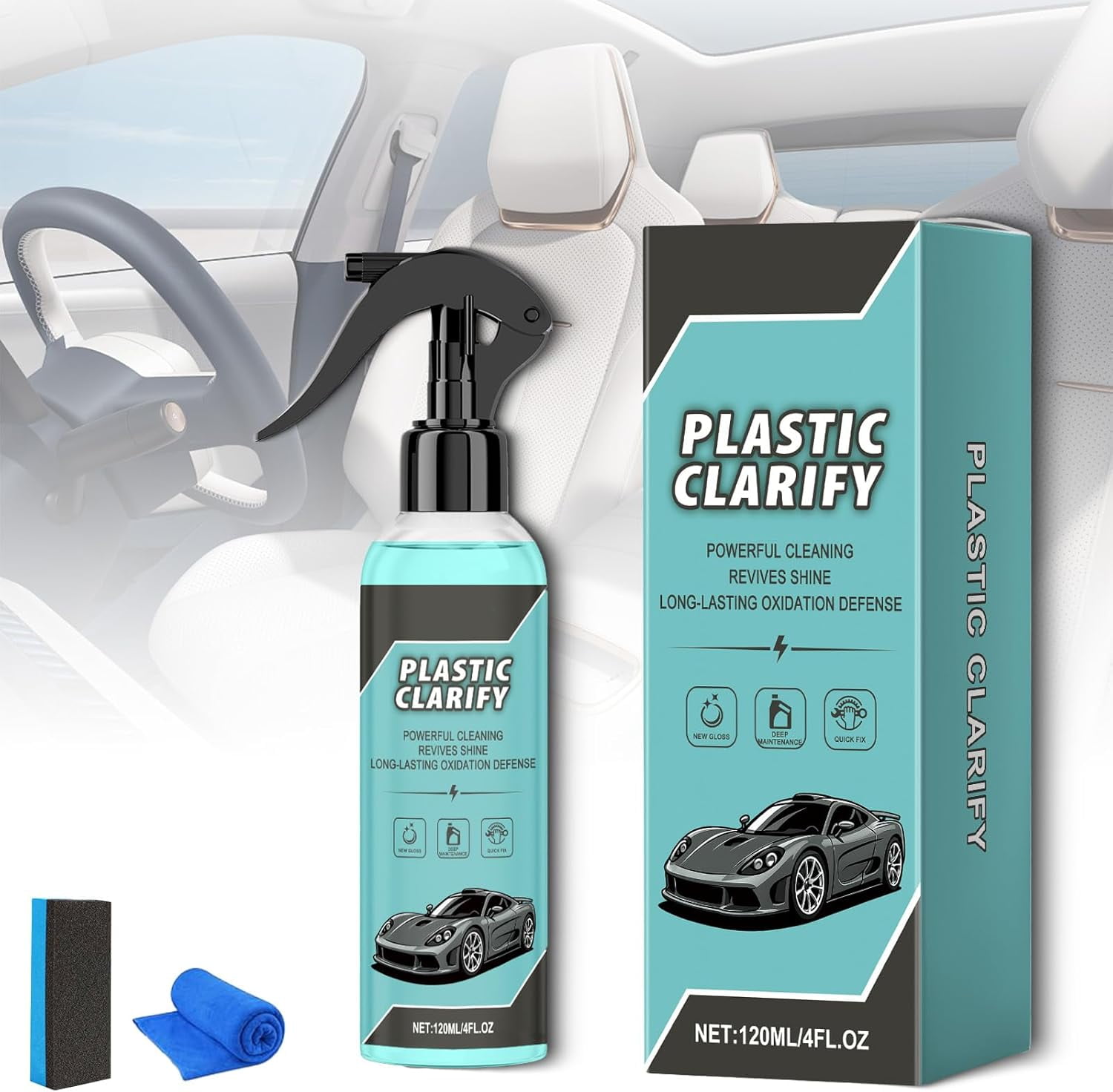 Plastic Clarify, Plastic Clarify for Cars, Waterless Spray Wax, Car ...
