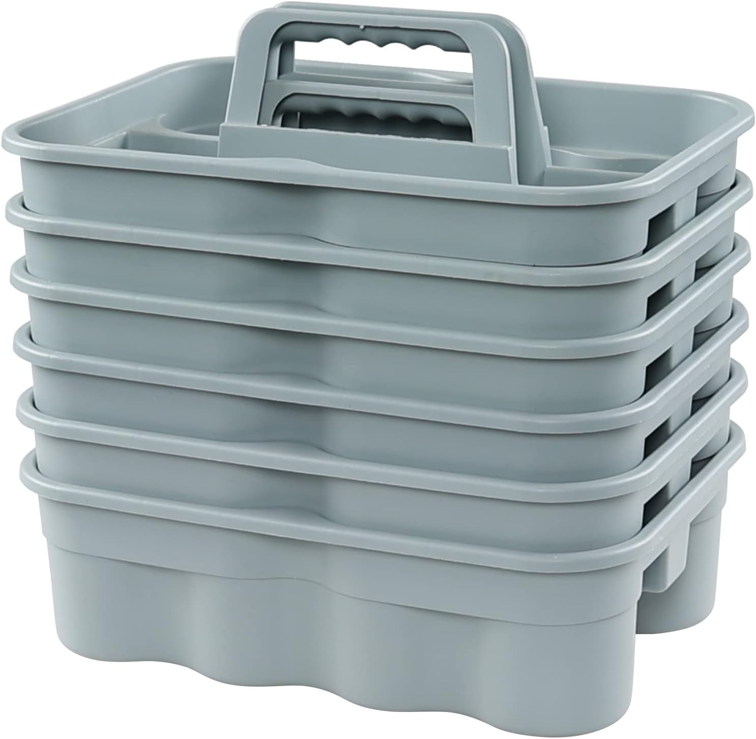 Plastic Cleaning Tote Caddy, Plastic Caddy with Handle, 6 Pack ...
