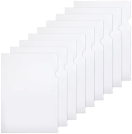 Plastic Clear Document File Folders- 100 Pack L-Type Folders Copy Safe ...