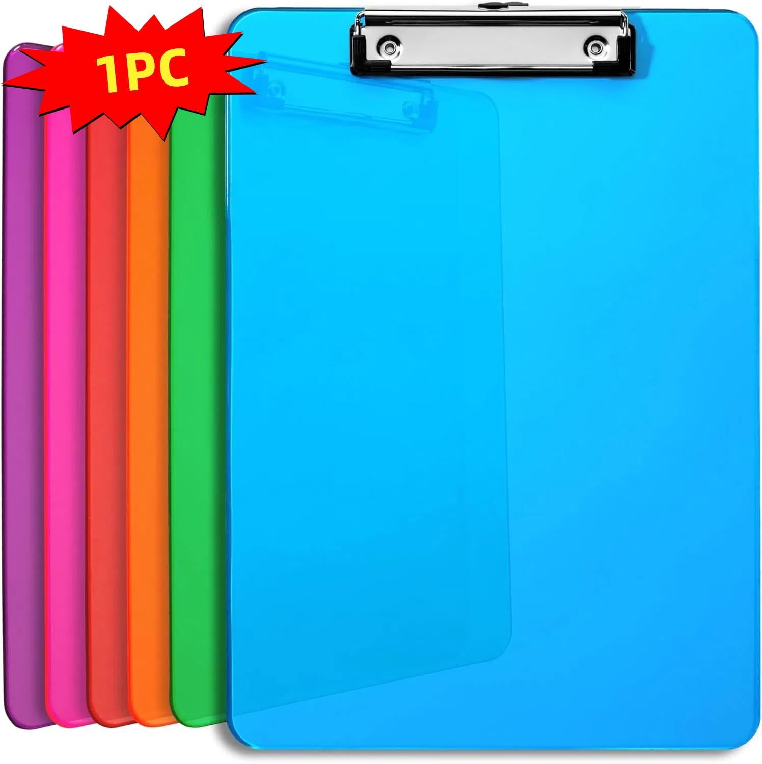 Plastic Clipboards 12.5 x 9 Inch – 1-Pack Extra Thick Boards, Low ...