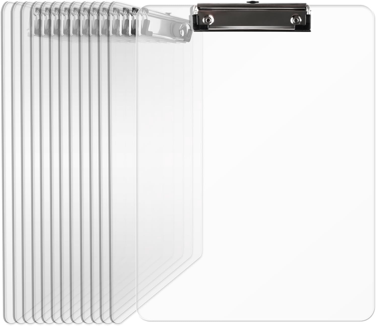 Plastic Clipboards Set of 12, A4 Acrylic Clear Board 8.5x11 for ...