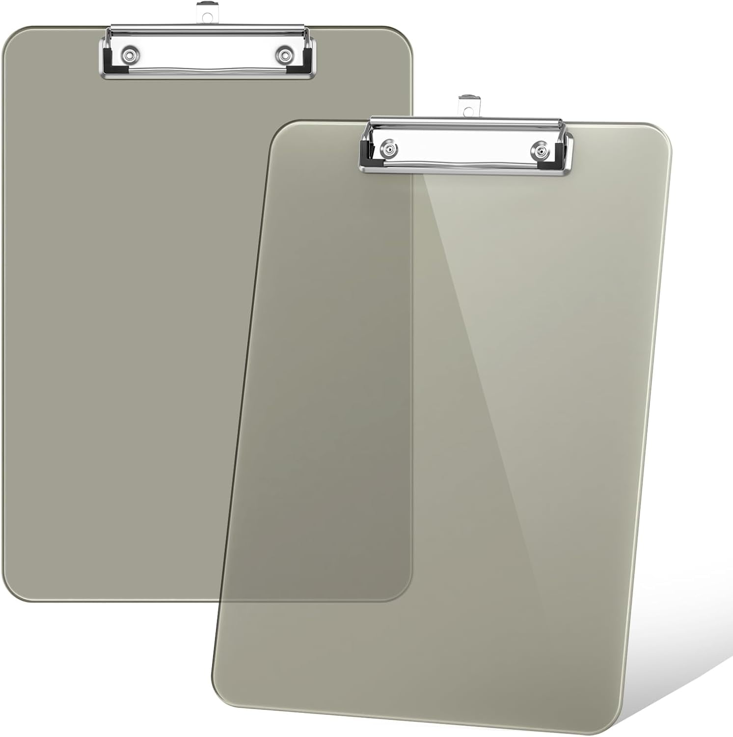 Plastic Clipboards Set of 2, with Low Profile Metal Clip, A4 Clip ...