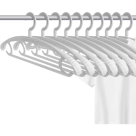 Plastic Clothes Hanger, Extra Thick Plastic Wide Shoulder Adult 360 ...