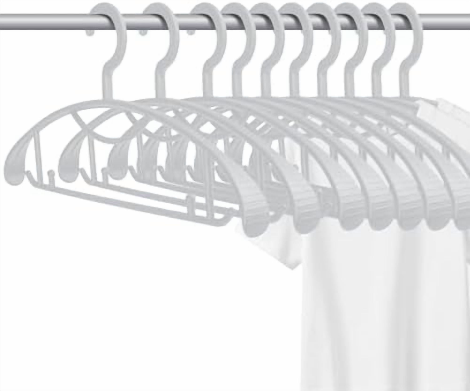 Plastic Clothes Hanger, Extra Thick Plastic Wide Shoulder Adult Slip ...