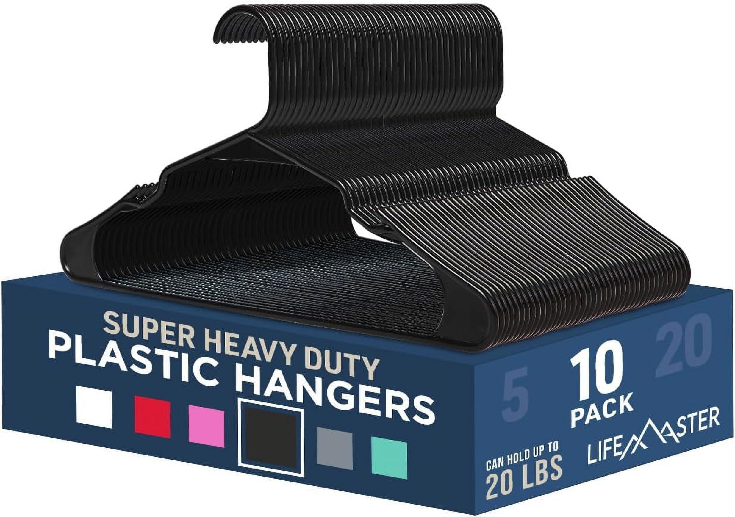 Plastic Clothes Hangers – Heavy Duty Hanger Set, for Organizing Clothes ...