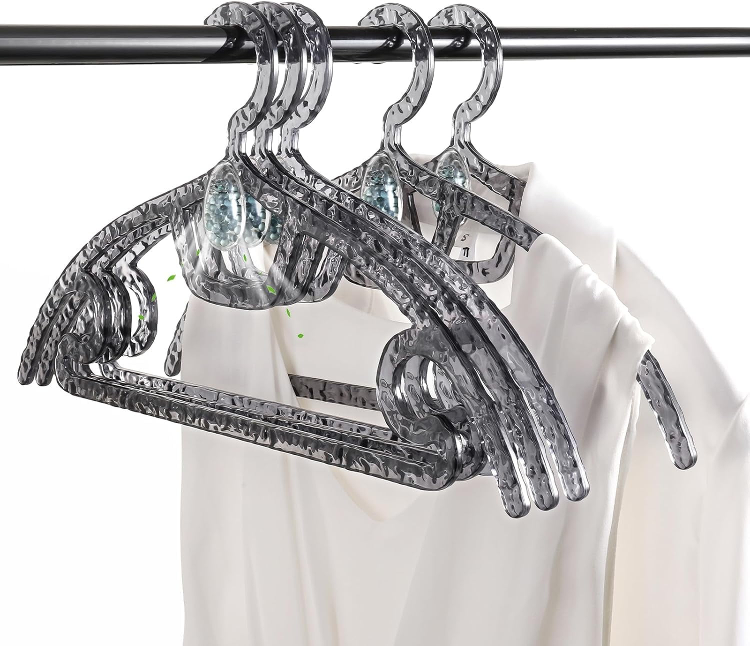 Plastic Clothes Hangers with Aromatherapy – Set of 20 Water Ripple ...