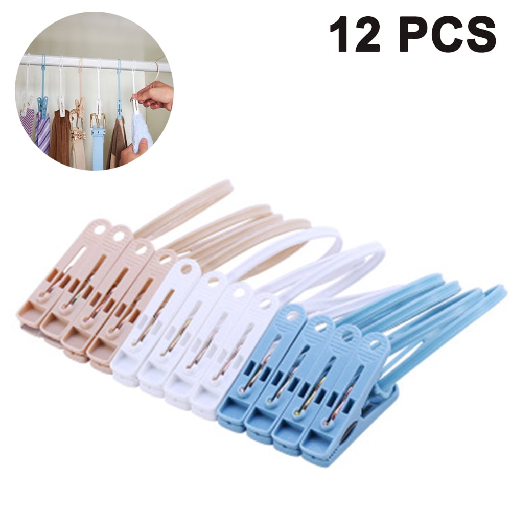 Heldig 12 Pack Plastic Clothespins Rope Windproof Clothes Hanger Clips ...