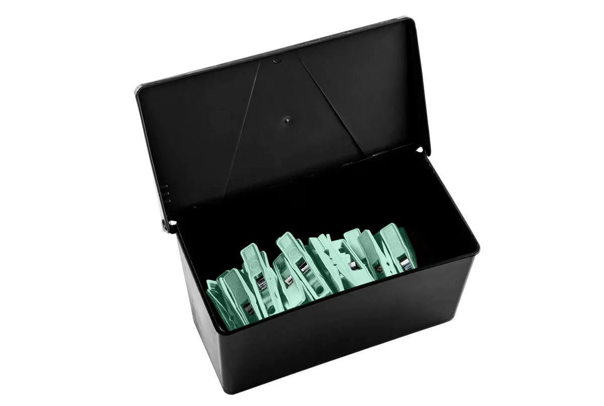 (40 Packs + Box) Plastic Clothespins, Heavy Duty Laundry Clothespins ...