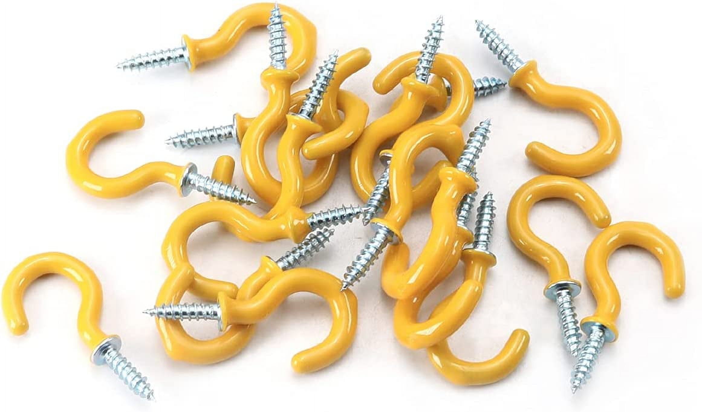 Plastic Coated Ceiling Hooks-3/4 Inch Question Mark Shape Hook Screw-in ...