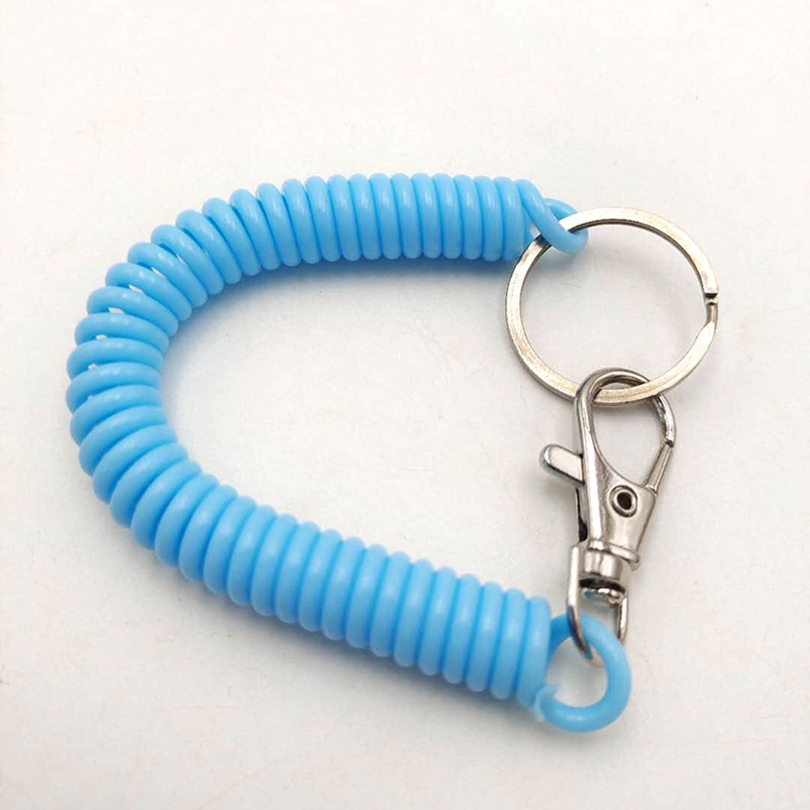 Plastic Coil Spring Keychain with Stretchable Designs Portable Coil Key ...