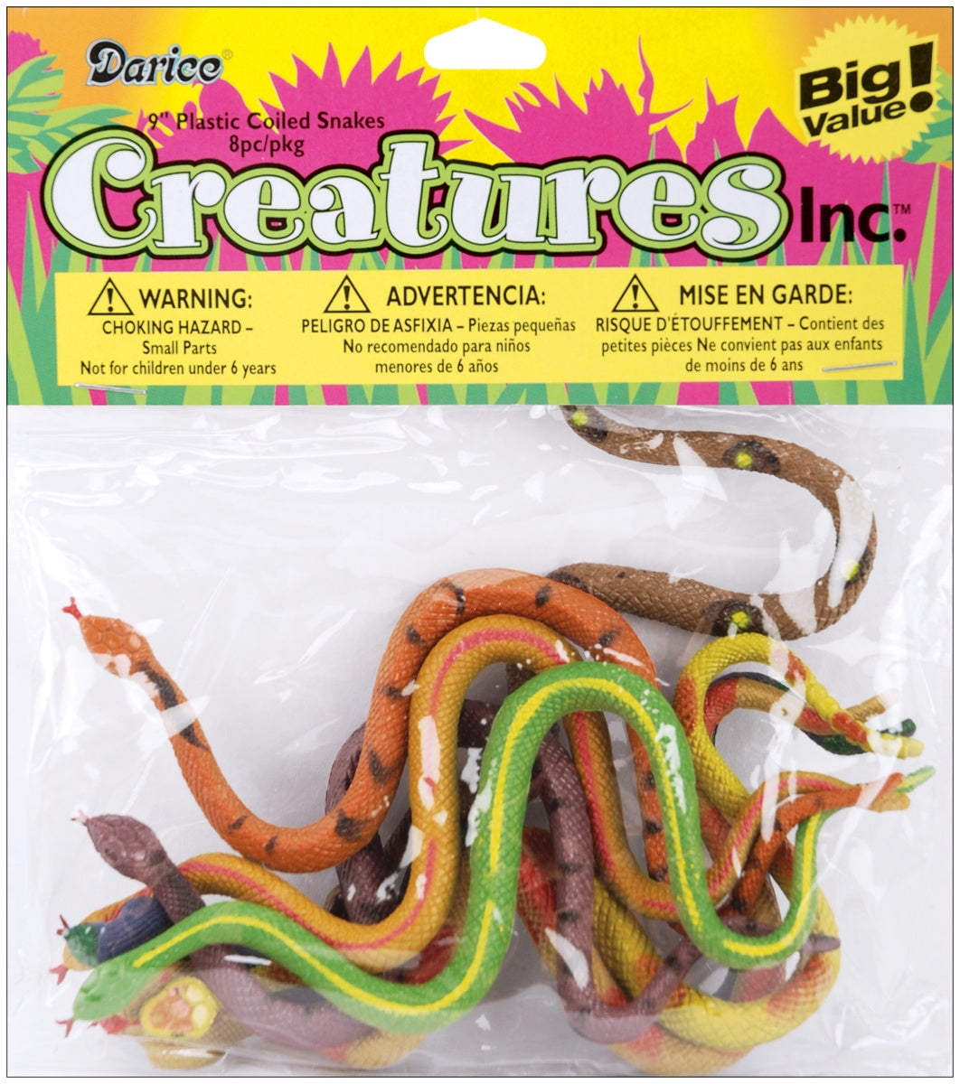 Plastic Coiled Snake: 4.5 to 5.5 inches, 8 pieces - Walmart.com