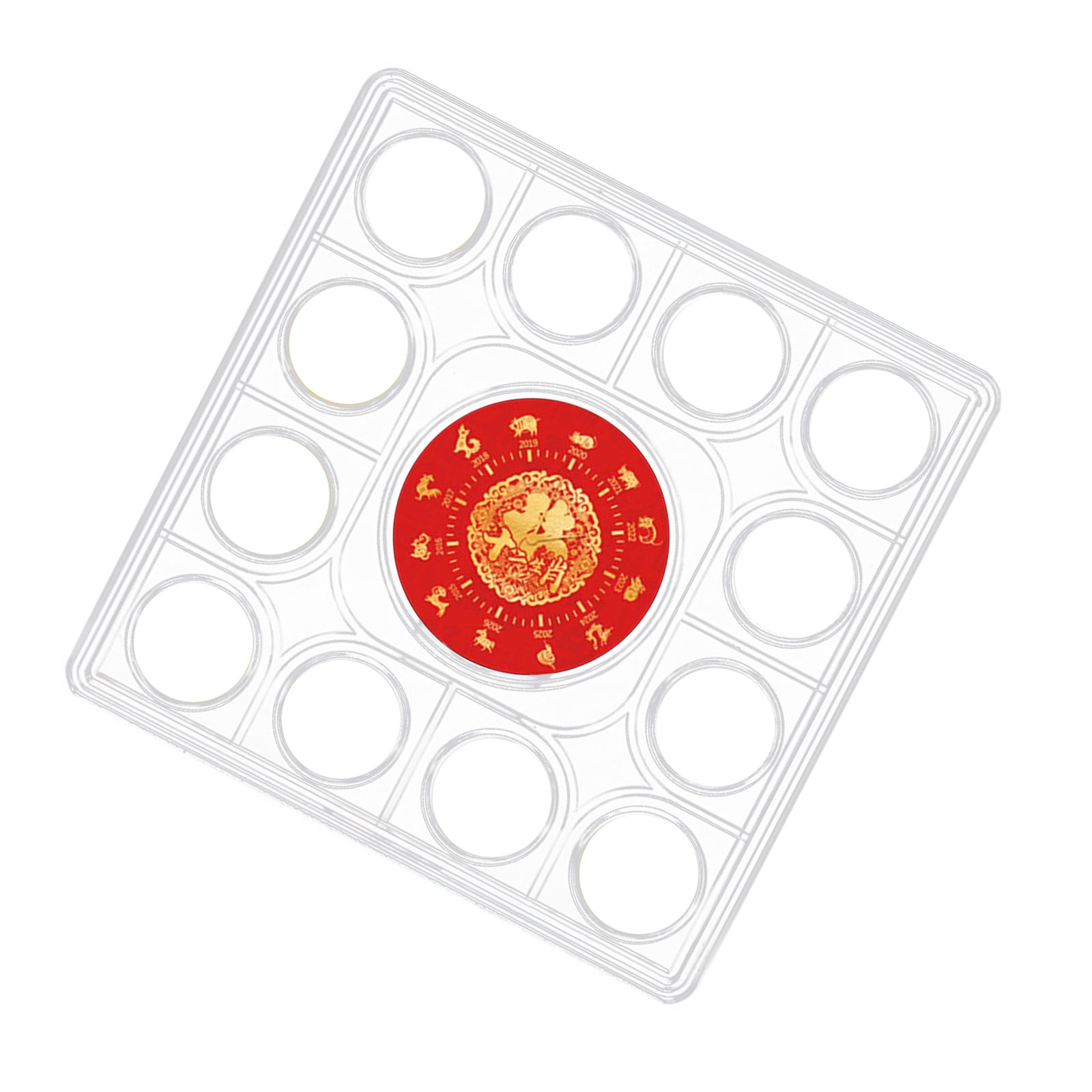 Plastic Coin Collection Storage Box Hold 12 Coins Transparent and Dust ...