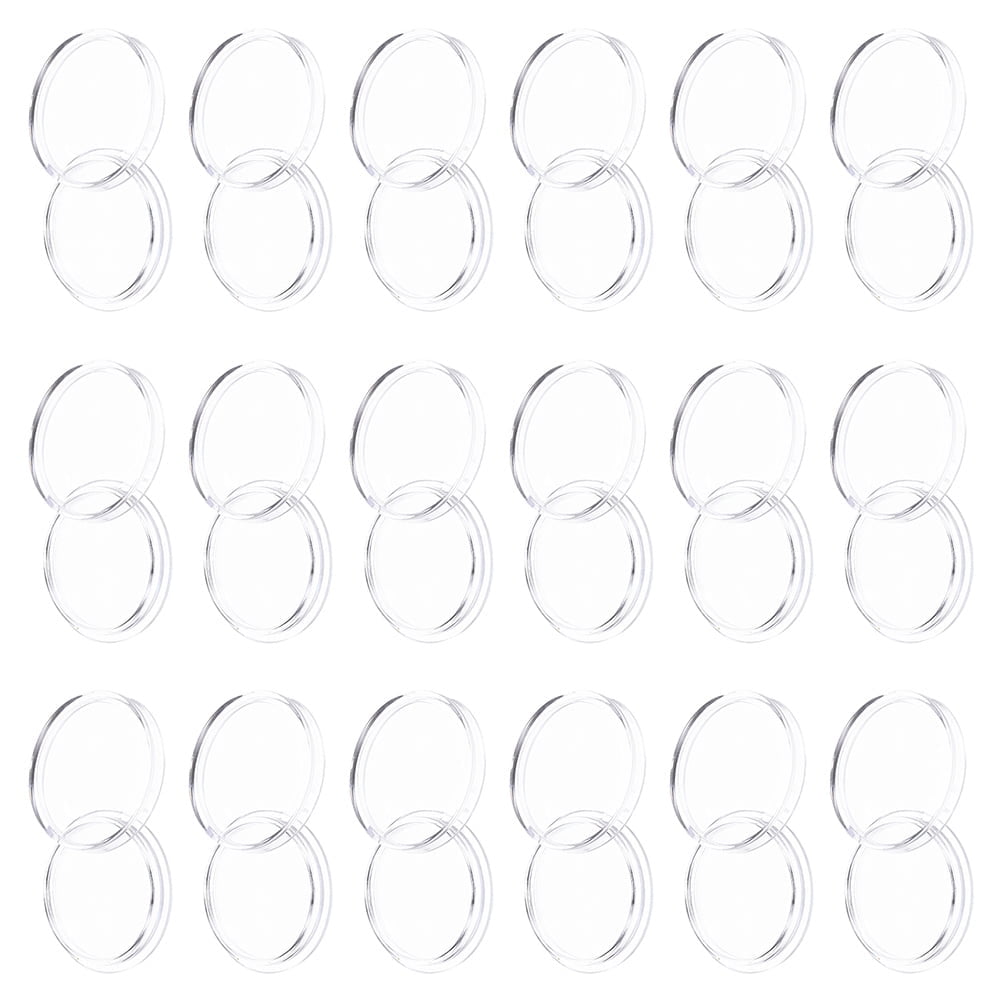 Plastic Coin Holders Box Collecting Supplies Collectibles Case Round ...