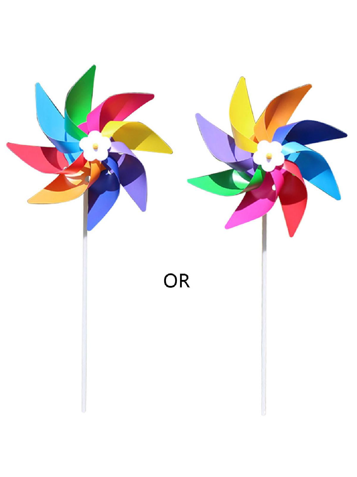 Plastic Colorful Windmill Wind Spinner Kids Toy Lawn Garden Yard Party ...