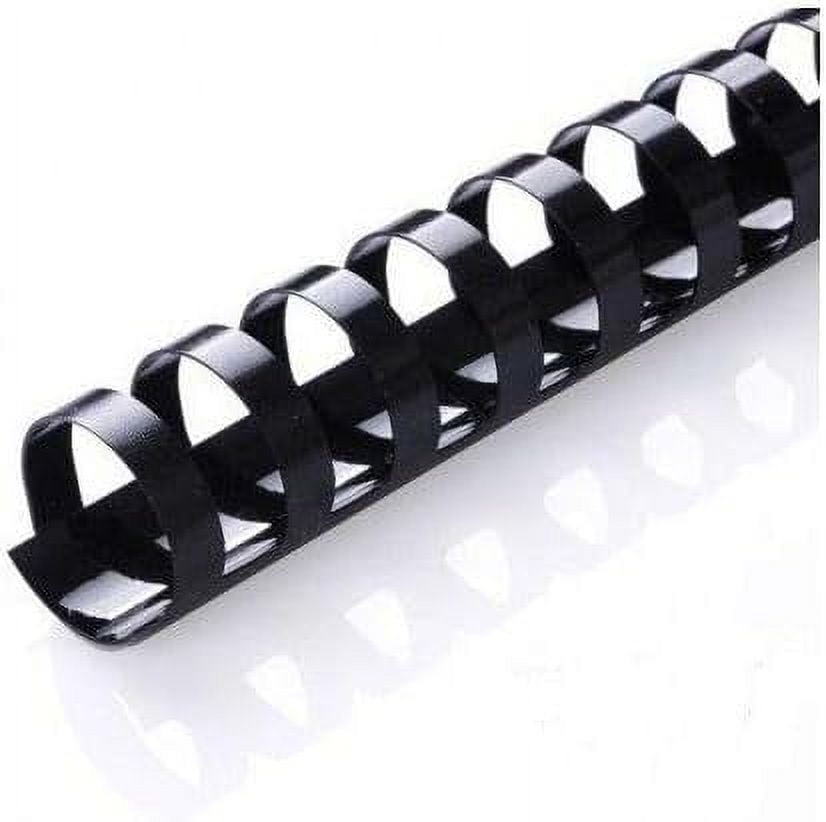 Plastic Comb Binding Spines, 1/2 Inch Diameter, Black, 90 Sheets, 100 Pack - Walmart.com