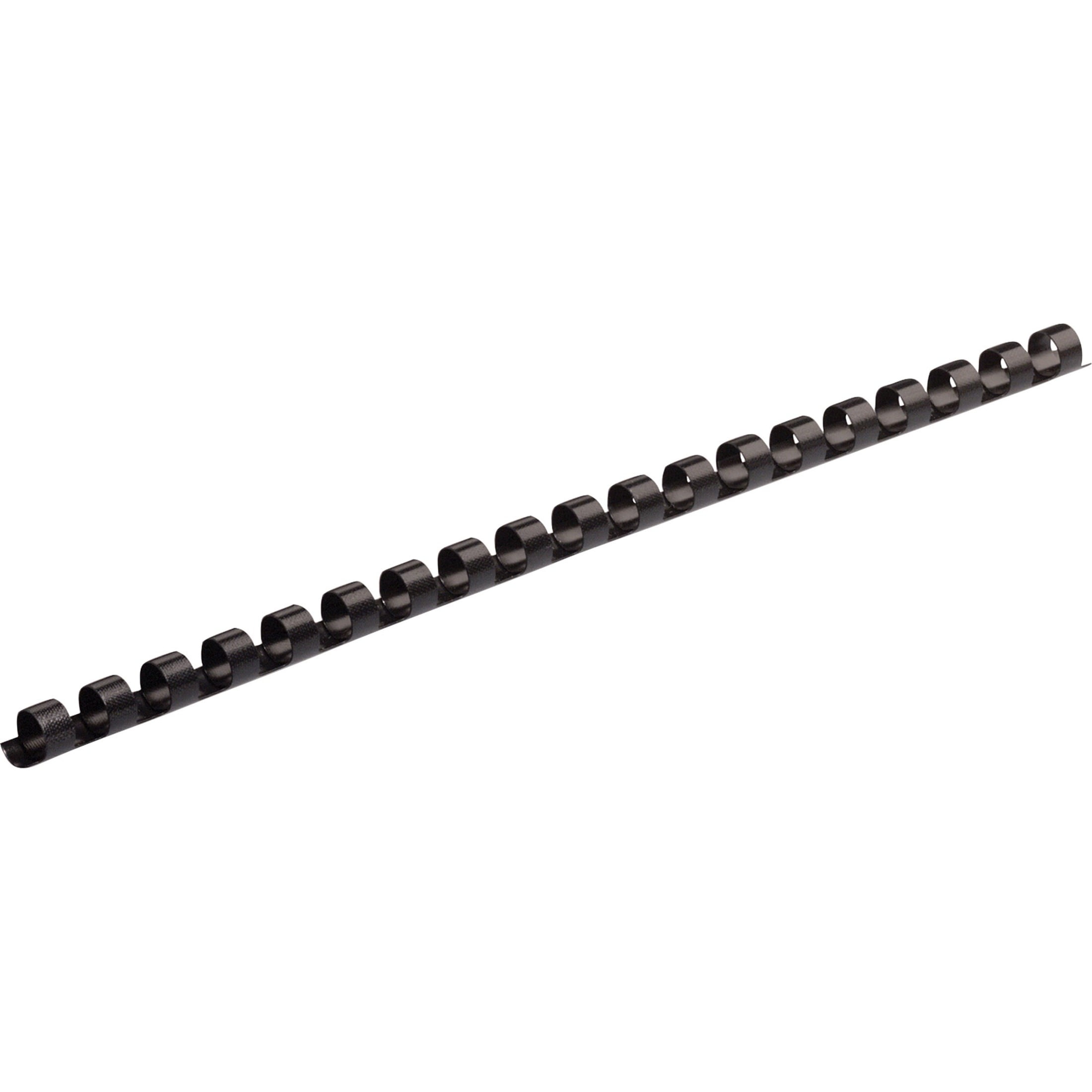 "Plastic Comb Bindings, 1/4"" Diameter, 20 Sheet Capacity, Black, 100 ...