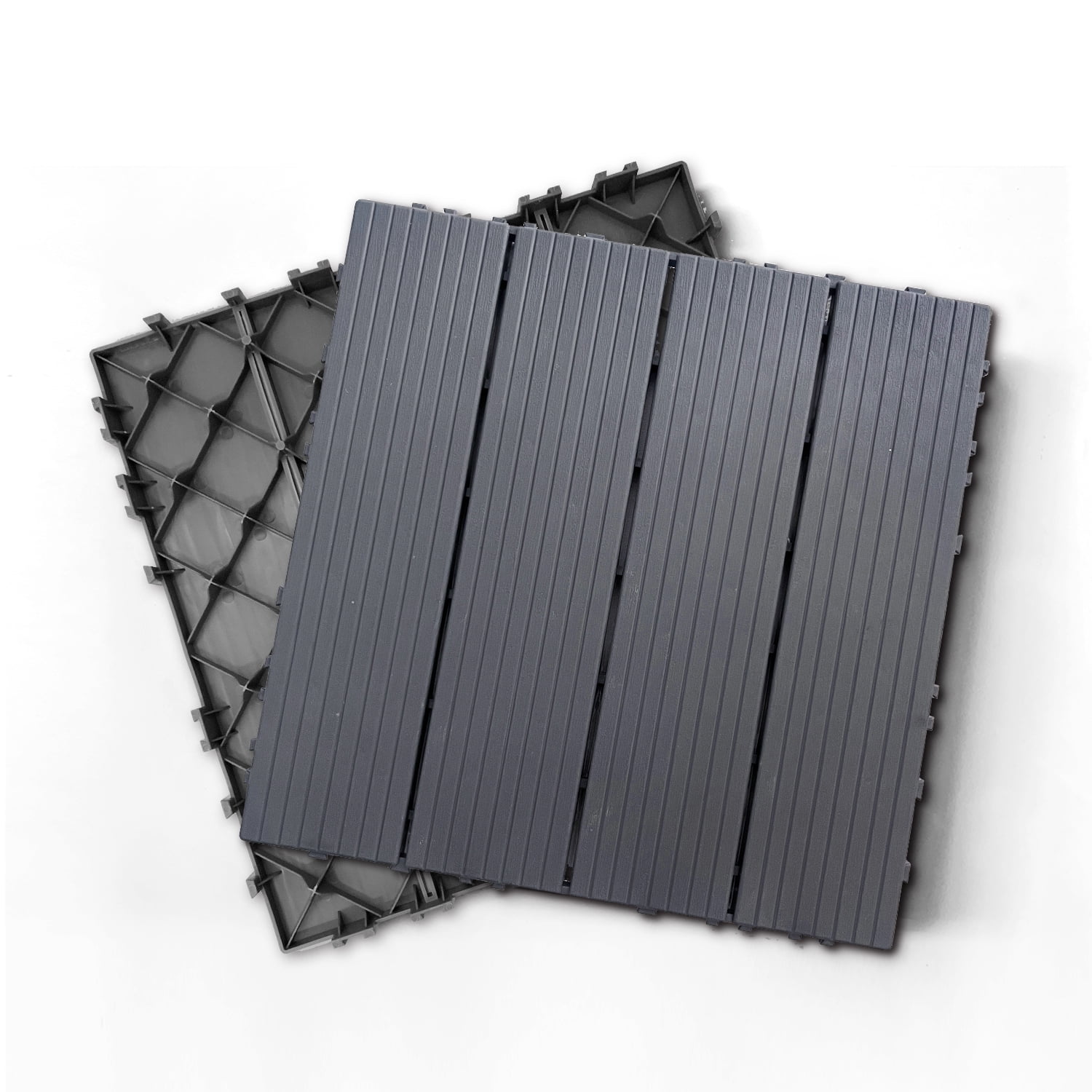 Plastic Composite Deck Tiles Set of 35pcs, Composite Decking Resist ...