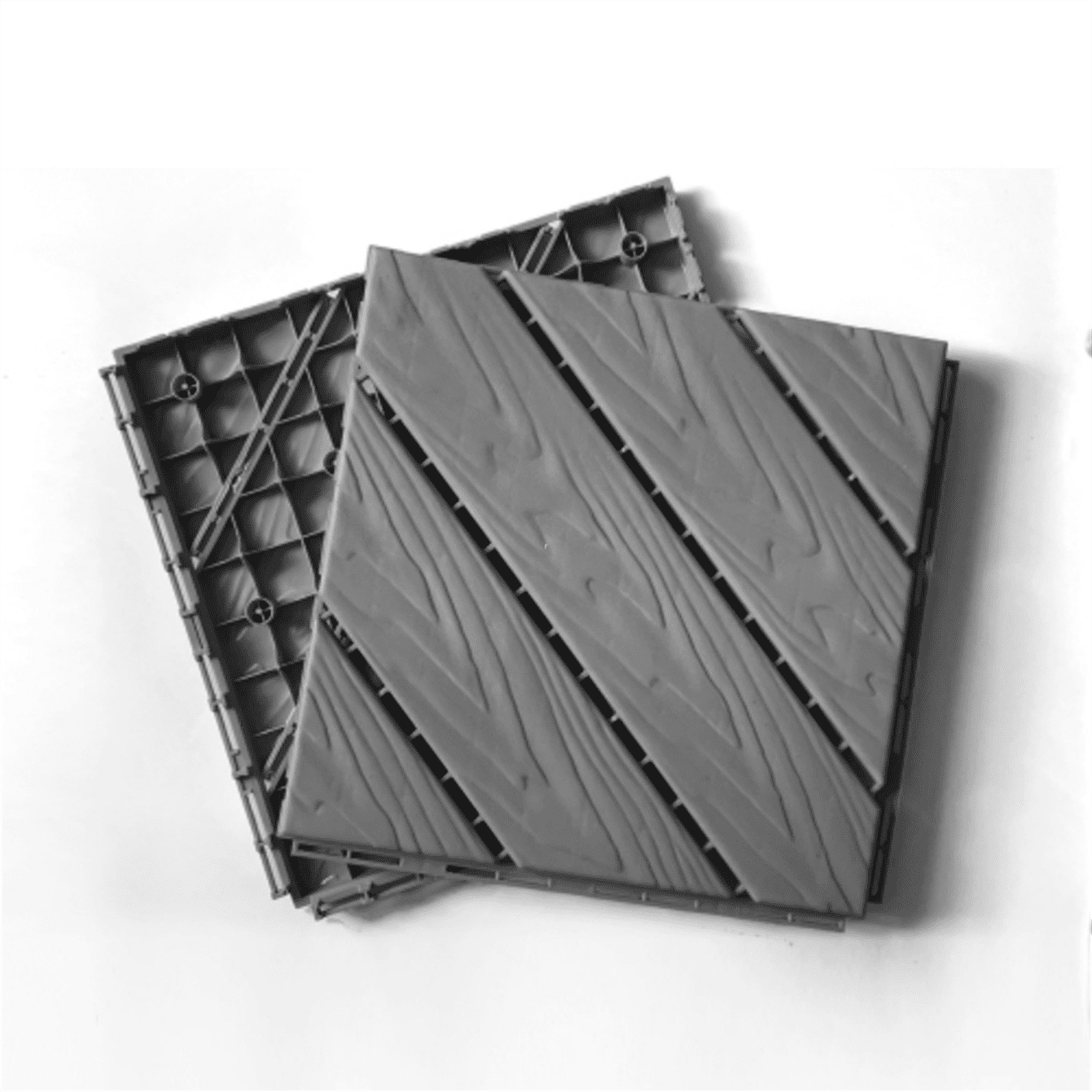 Plastic Composite Deck Tiles Set of 35pcs, Composite Decking Resist ...