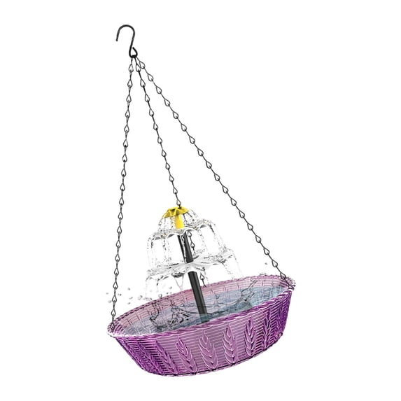 Plastic Constructed Bird Bath Fountain Solar Operated For Outdoor Use ...