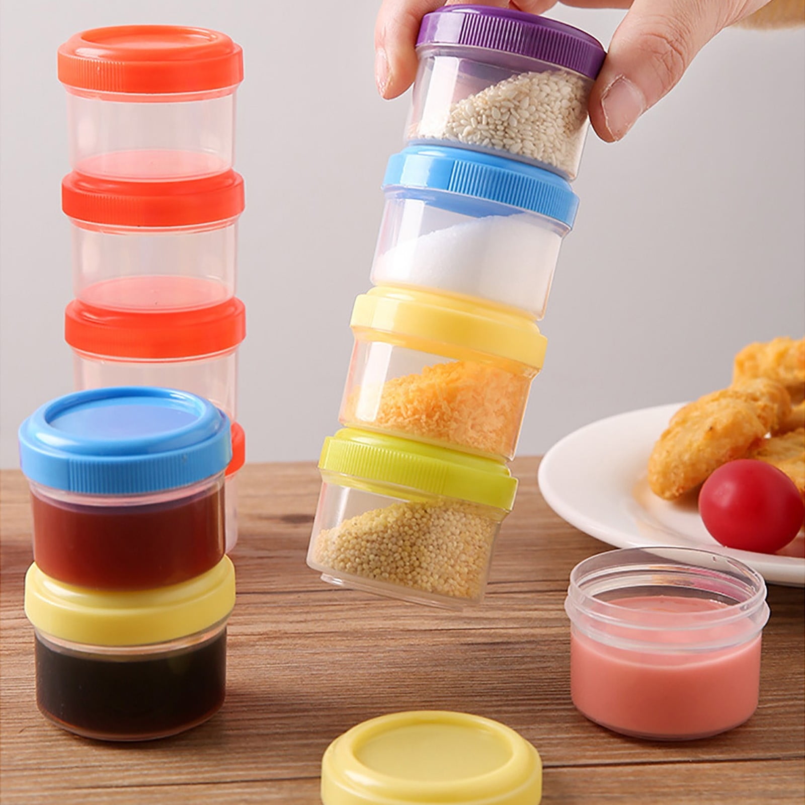 Plastic Containers with Lids,Small Salad Dressing Containers To Go ...