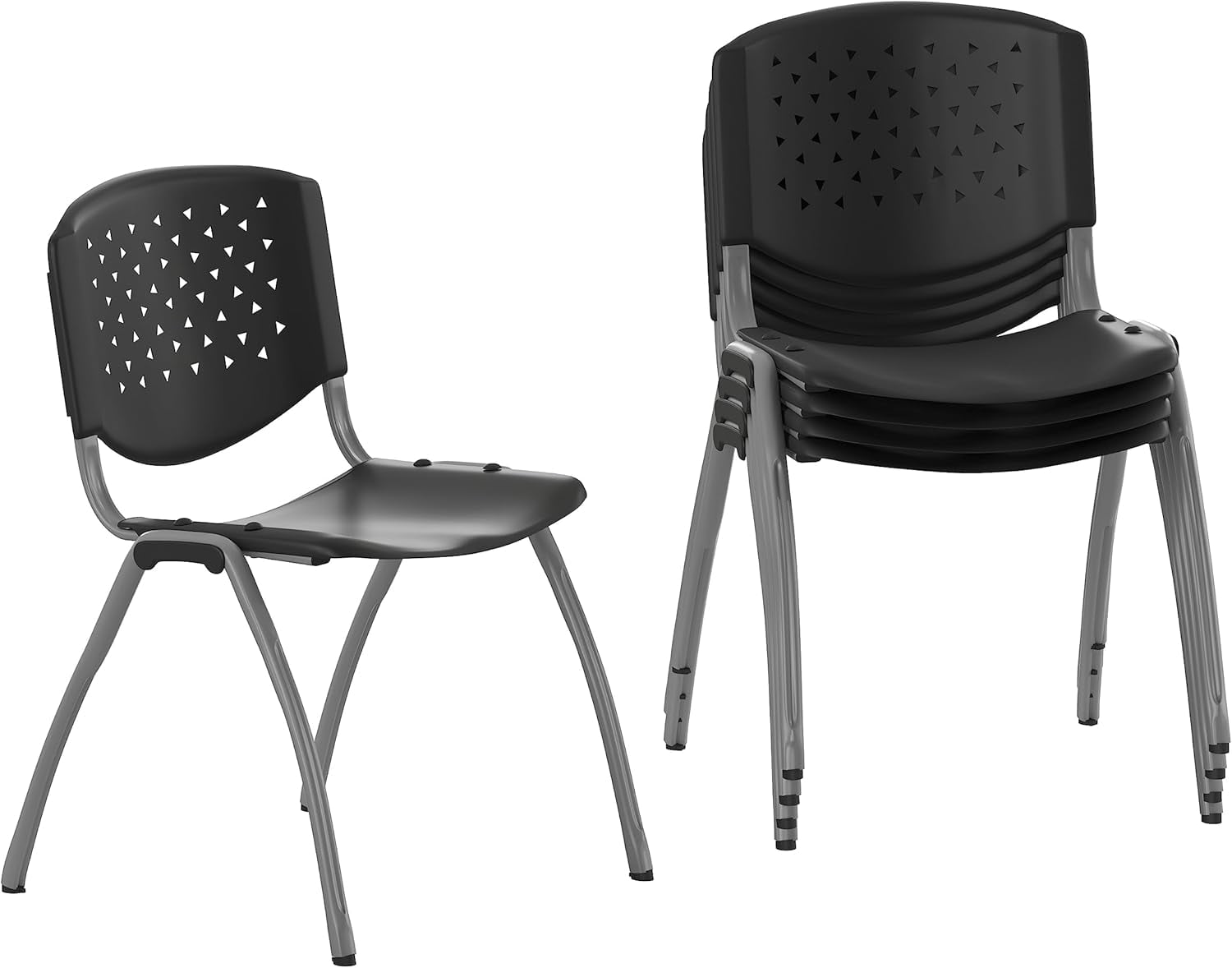 Plastic Contou Lobby Chairs with Perforated Backs, Ergonomic Stacking ...