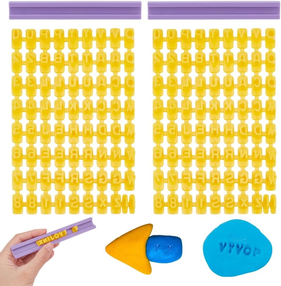 Plastic Cookie Stamp Sets Interchangeable Stamps with Pusher Letter ...