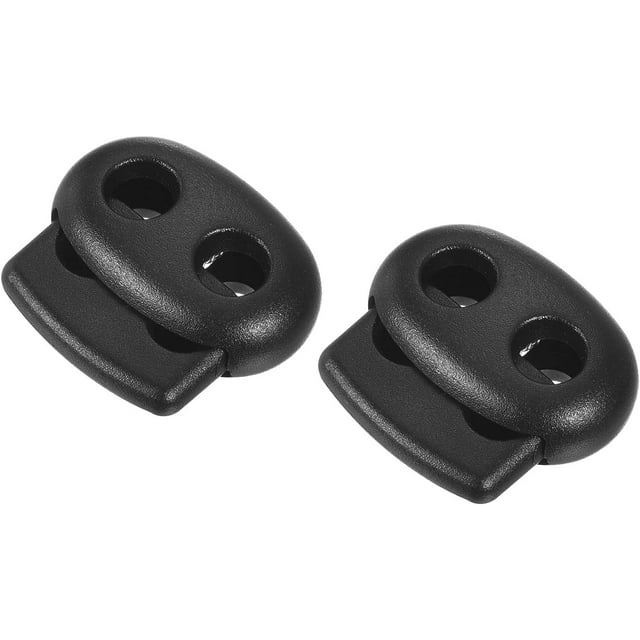 Plastic Cord Lock 0 24 20pcs Double Hole Spring Toggle Stopper