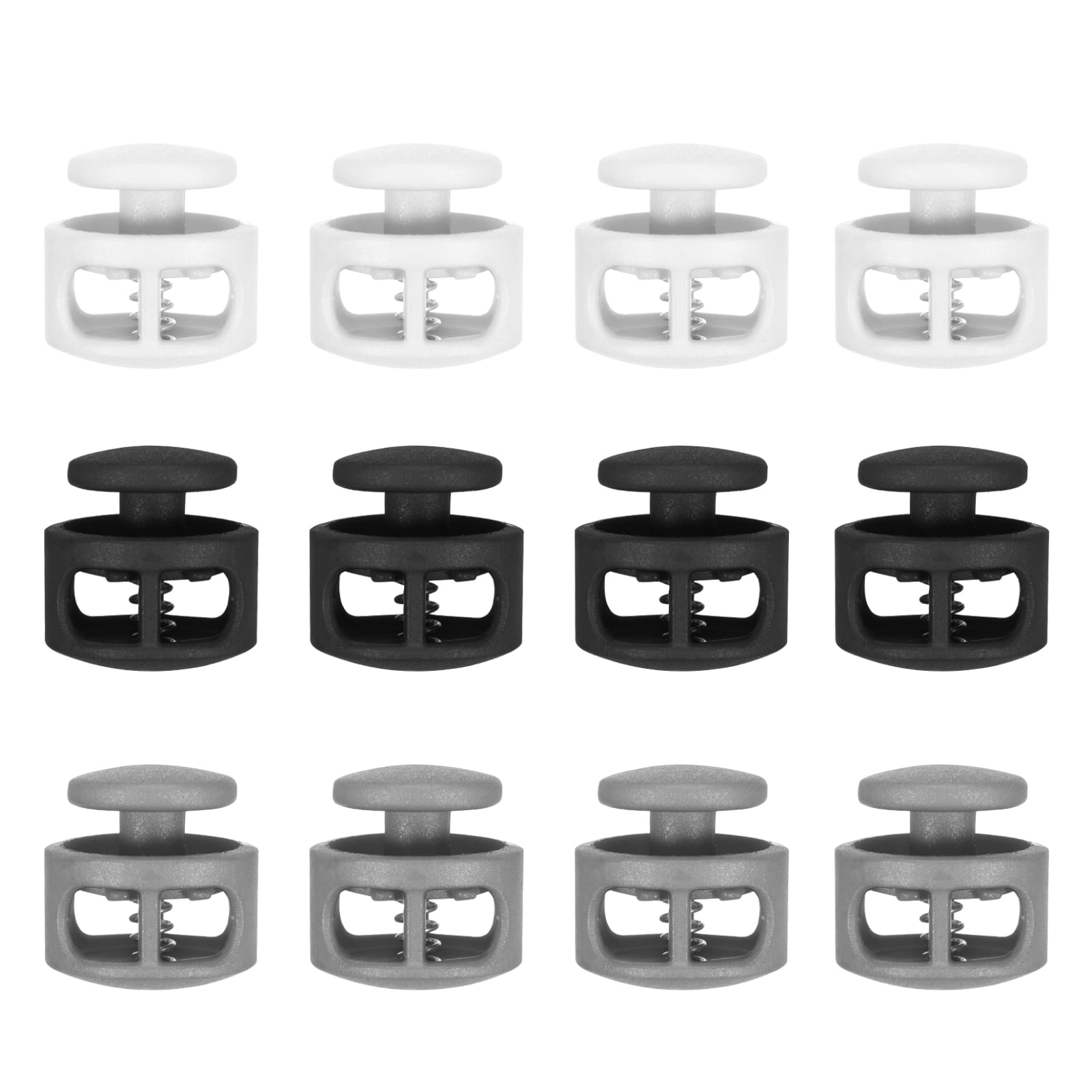 Plastic Cord Lock, 30 Pack Double Hole Spring Cord Toggle Stopper ...