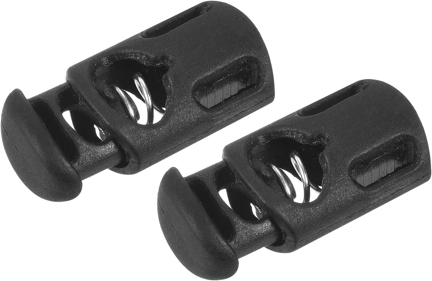 Plastic Cord Locks (0.94" x 0.47") 100pcs, Double Hole Spring Cord Lock ...