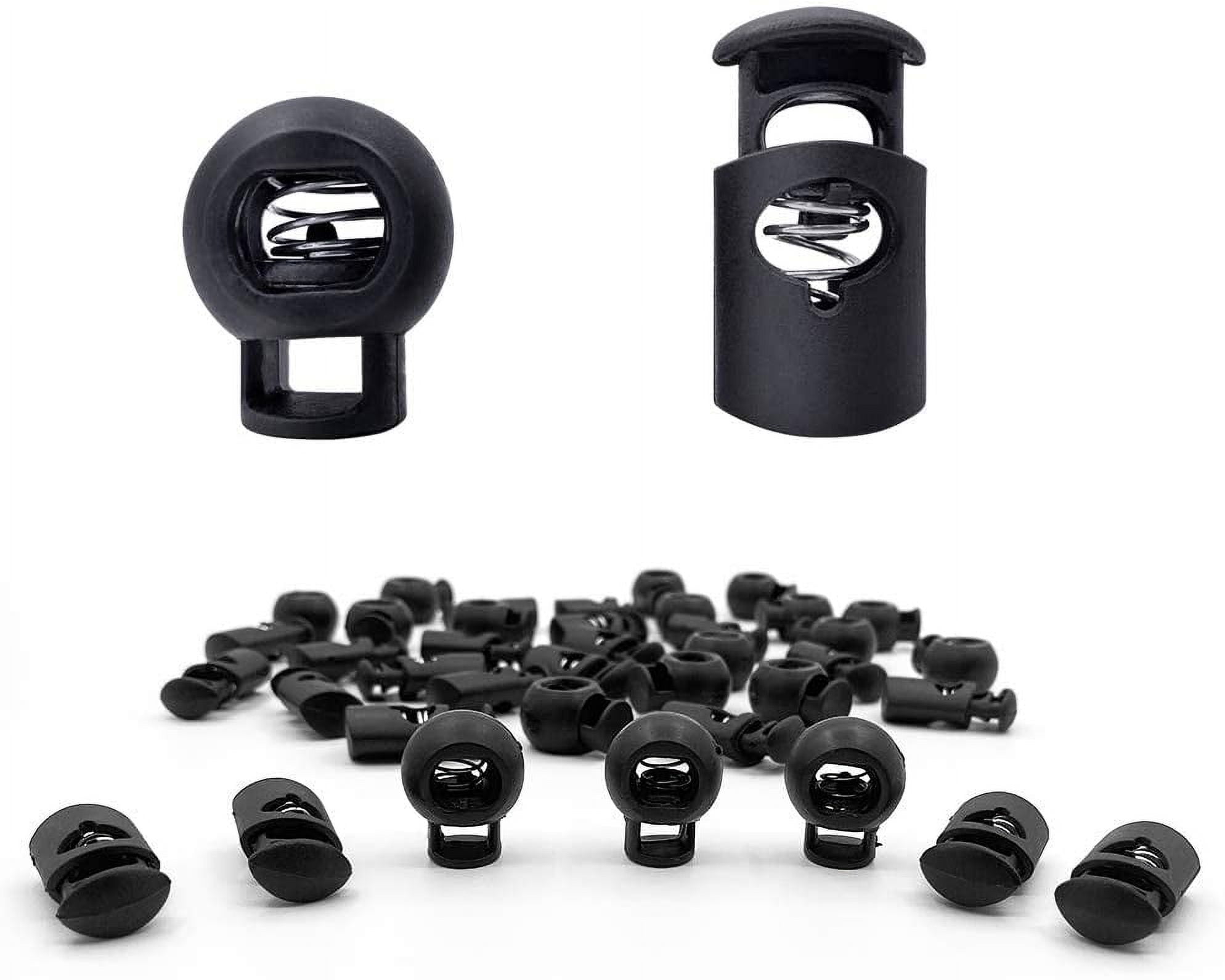 Plastic Cord Locks End Spring Cord Stops Toggles for Drawstrings 60 PCS ...