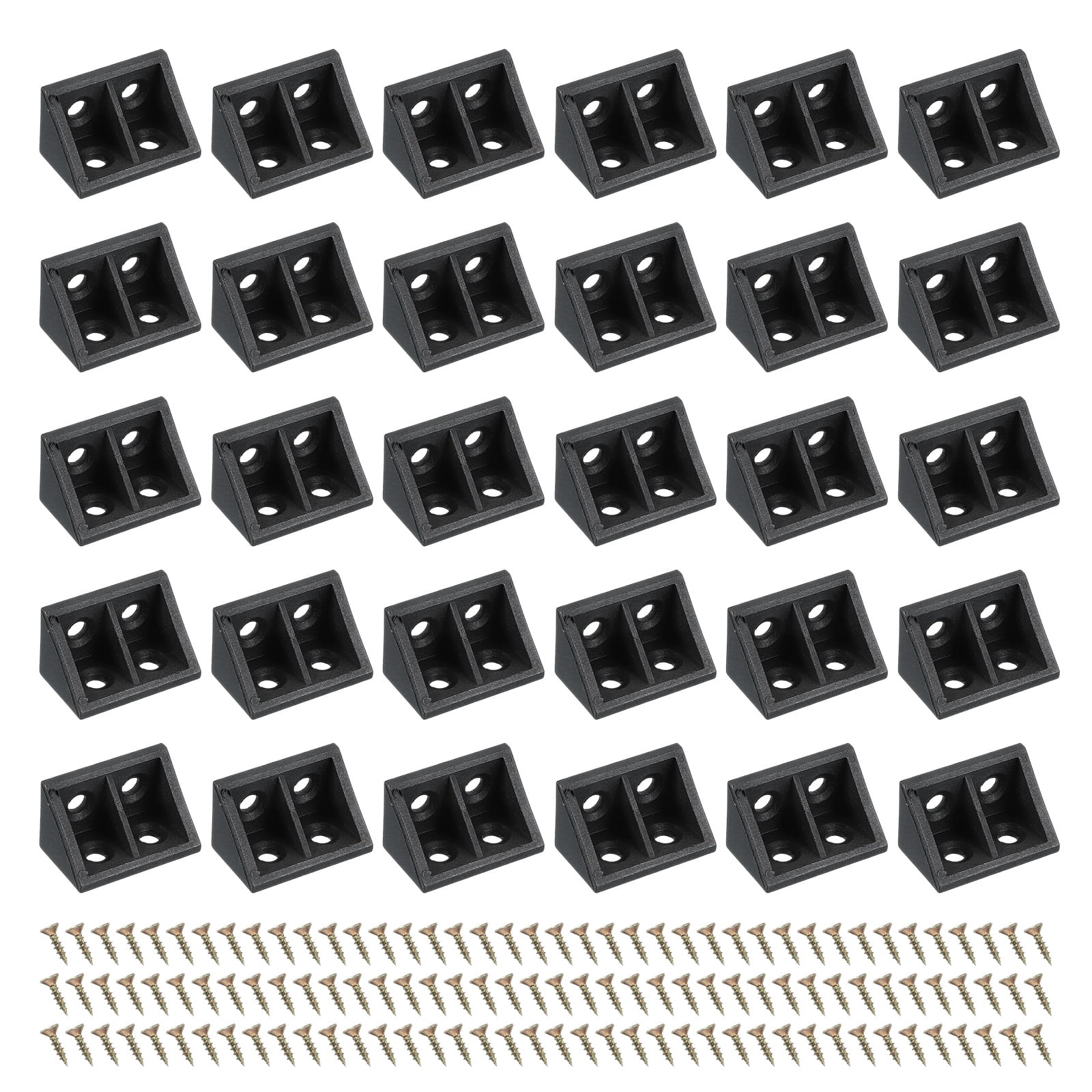 Uxcell Plastic Corner Braces L-Shape Bracket Right Angle Board Holder ...