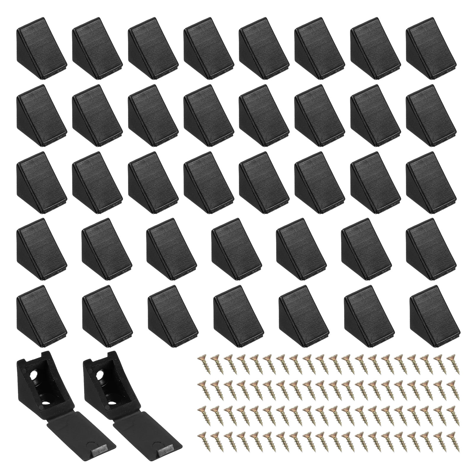 Uxcell Plastic Corner Braces 0.83x0.83x0.67", 40 Pack L-Shape Bracket ...